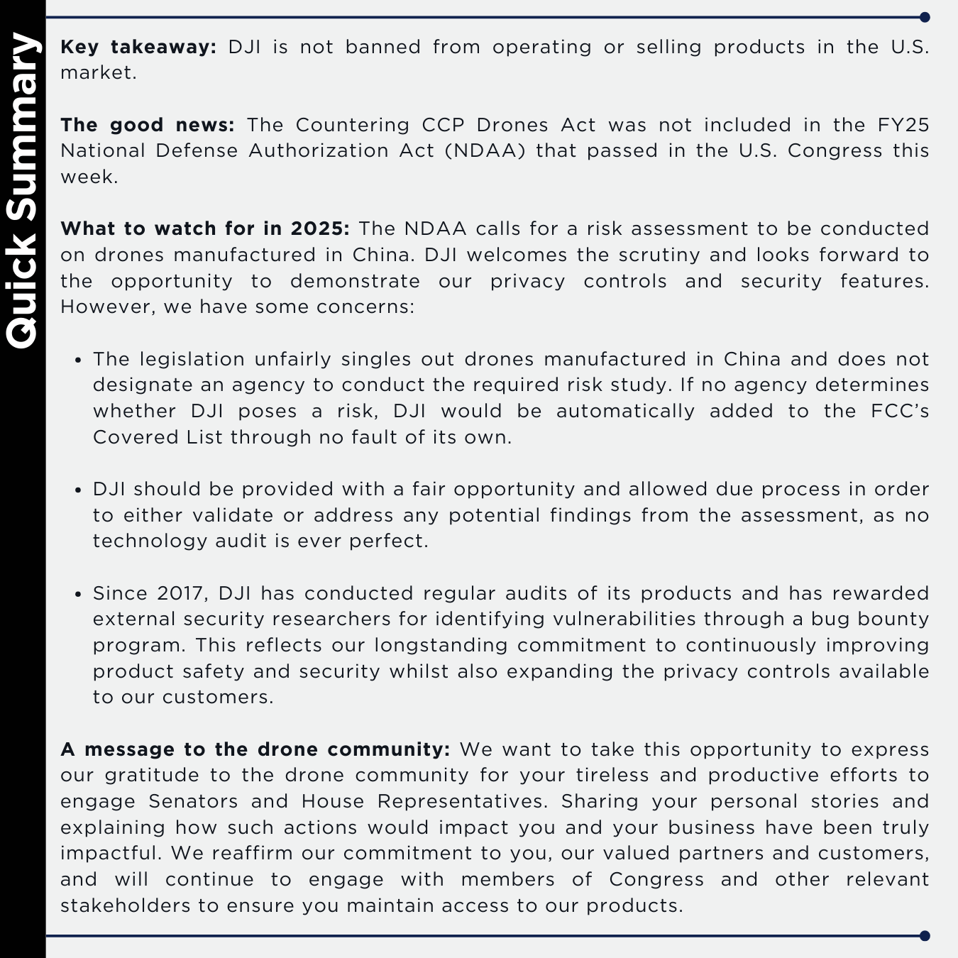 U.S. Congress Finalizes FY25 National Defense Authorization Act (NDAA ...