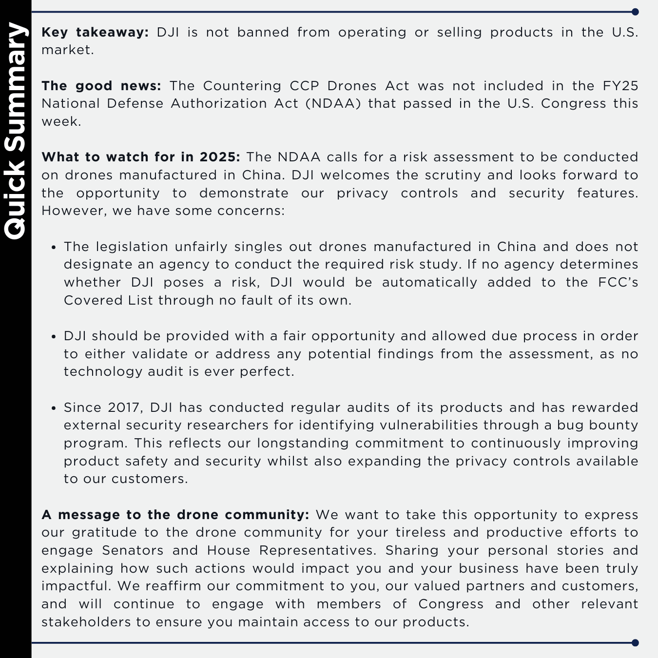U.S. Congress Finalizes FY25 National Defense Authorization Act (NDAA ...